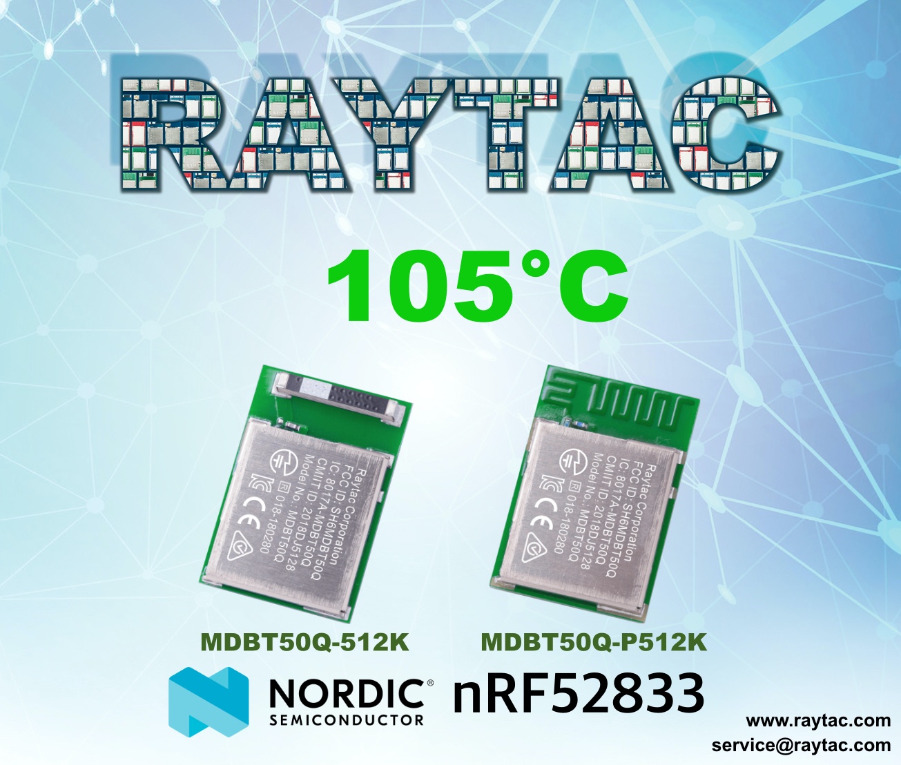 Raytac CorporationWireless Module ManufacturernRF52833 Module MDBT50Q By Raytac Has Extended To ...