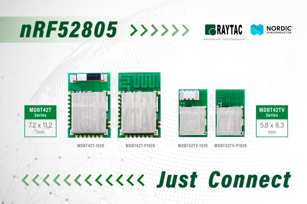Raytac CorporationWireless Module ManufacturerHead’s Up~ nRF52805 ...